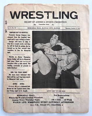 BOB GEIGEL vs THE VIKING Wrestling Program October 5 1967 KANSAS CITY ...