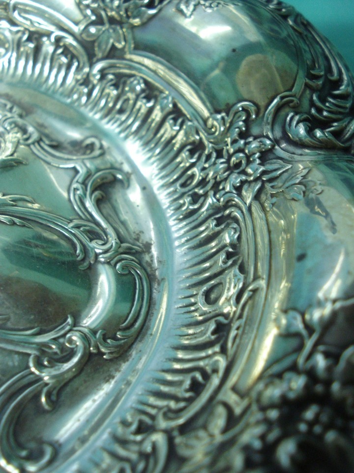 Antique British Victorian Sterling silver 925 HM High repoussé tray ...