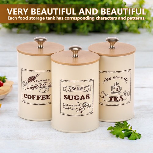 Metal Vintage Kitchens Containers Kit Pretty Versatile Airtight ...