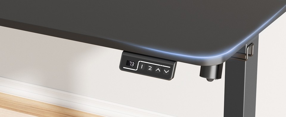Electric Height Adjustable Standing Desk 110x60cm Sit Stand Desk Home ...