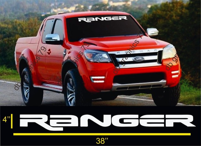 FORD RANGER Windshield Vinyl Decal Sticker Custom Vehicle Logo WHITE | eBay