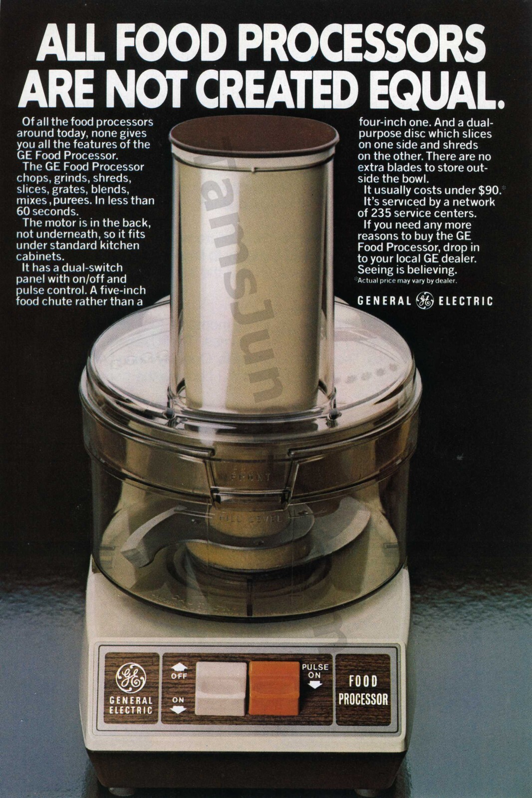 1977 GE Food Processor PRINT AD Unique Gift Idea or Wall Decor (1634 ...