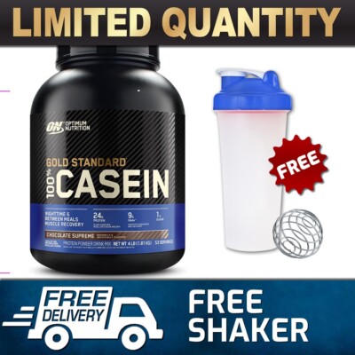 OPTIMUM NUTRITION 100% CASEIN 4LBS CHOC PB//PROTEIN ON CASEIN NIGHT ...
