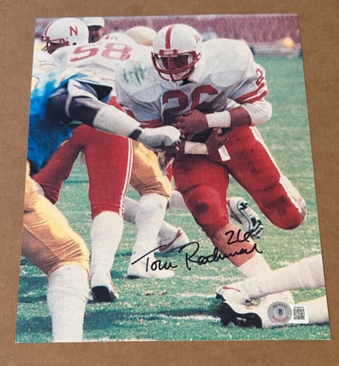 TOM RATHMAN SIGNED NEBRASKA CORNHUSKERS 8X10 PHOTO BECKETT COA ...
