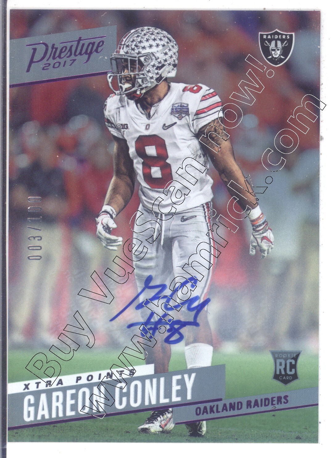 gareon conley rookie rc draft auto autograph buckeyes ohio state ...