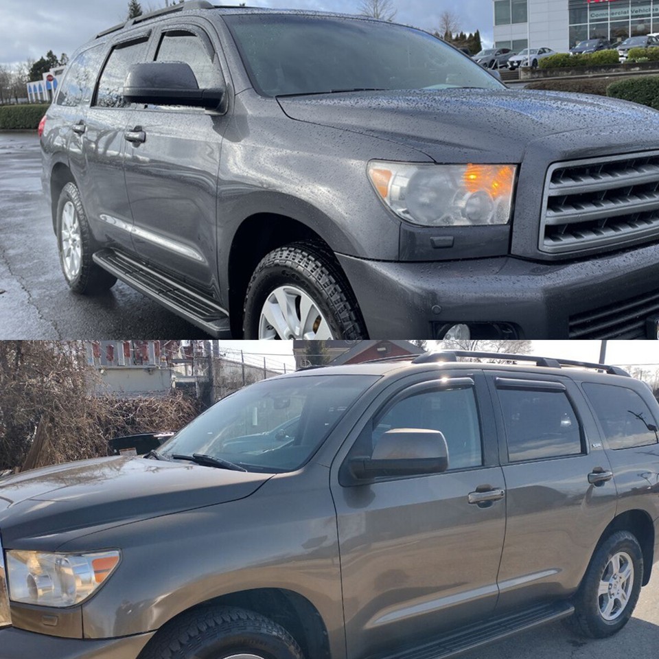 IN-CHANNEL Fit 2008-2022 Toyota Sequoia Window Visors Sun Shade Rain ...