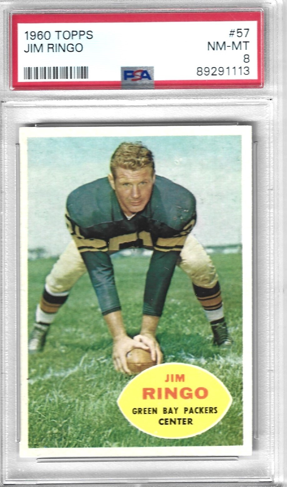 1960 TOPPS #57 JIM RINGO PACKERS PSA-8 NM-MT CENTERED L@@K | eBay