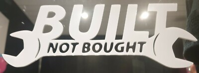 Built Not Bought Sticker Car scene Window Bumper JDM VW Vinyl Sponsor ...