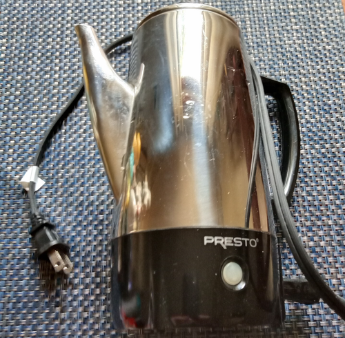 Vintage Presto Stainless Steel 6 Cup Electric Percolator Coffee Pot ...