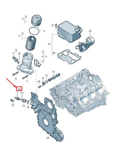 Neuf VW Touareg 7P Antigel Capteur Température 079919523H Original | eBay