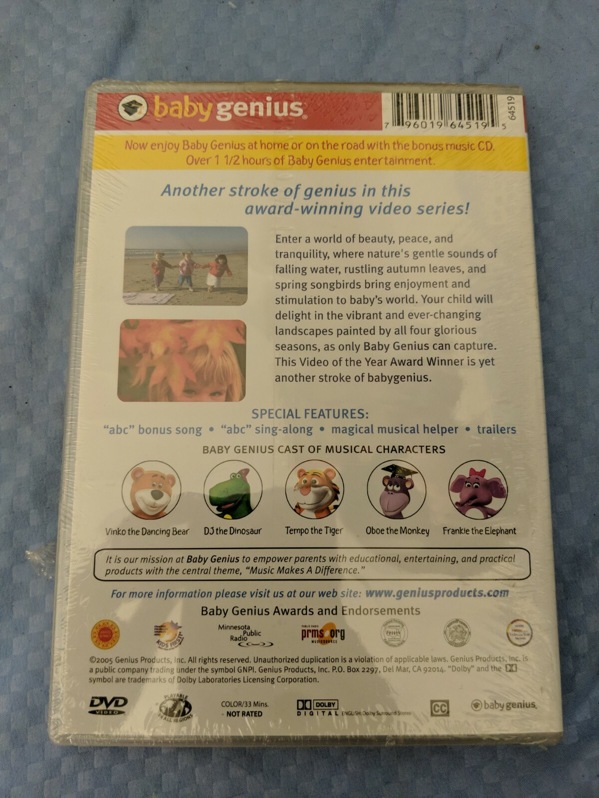 Baby Genius - Four Seasons (DVD/CD, 2004, 2-Disc Set) -BRAND NEW SEALED ...