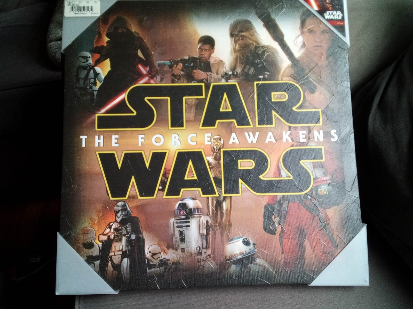 Star Wars Typography The Force Awakens Canvas Picture 16" x 16t" New ...