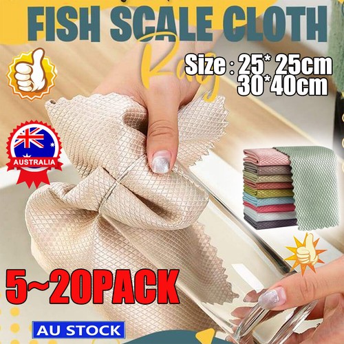 Fish Scale Microfiber Polishing Cleaning Cloth （5-20 Pcs）AU NIVP | eBay ...