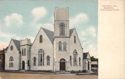 Covington Virginia Granberry ME Church Street View Antique Postcard ...