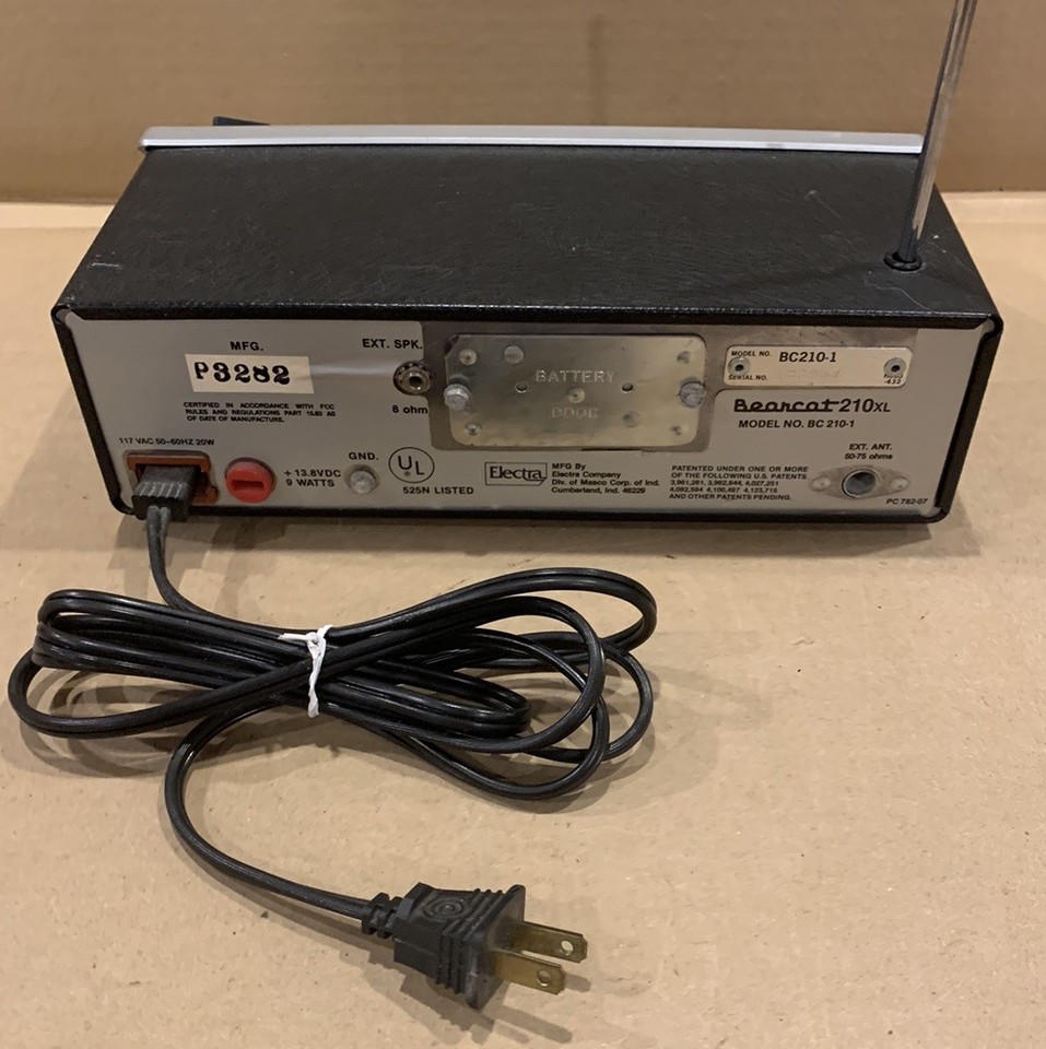 Vintage Bearcat (Electra) 210XL Desktop Scanner w/Orig Box, Antenna ...