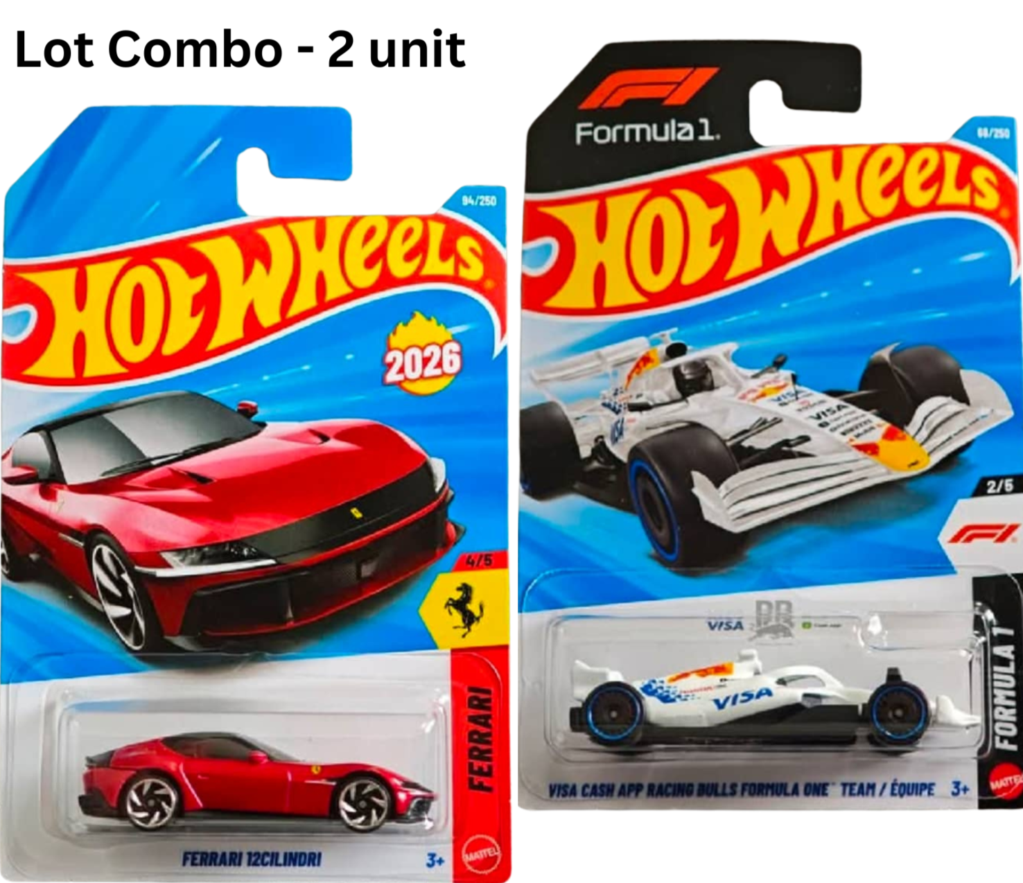 Hot Wheels 2026 Combo Mainline Ferrari 12Cilindri + Visa Cash App RB ...