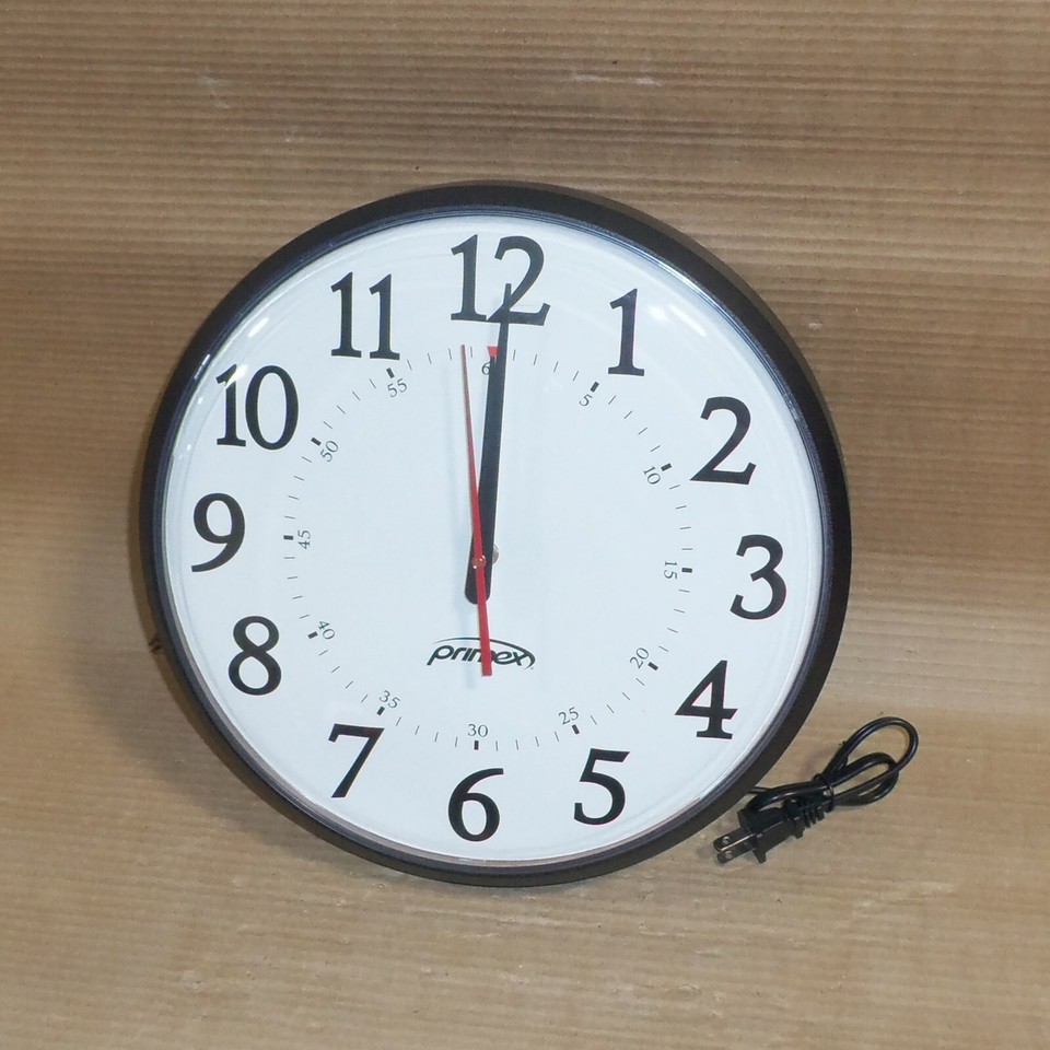 NEW PRIMEX 12" AC WALL CLOCK Y303-1 XR RADIO M3.5 ASSY Q12000AE-PP FIRE ...