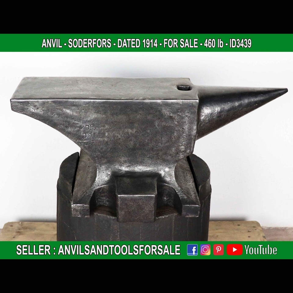 ANVIL - SODERFORS - DATED 1914 - 460 lb - ID3439 | eBay
