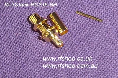 Coaxial Connectors, Microdot Equivalent, Jack, 10-32, Bulkhead Fits ...
