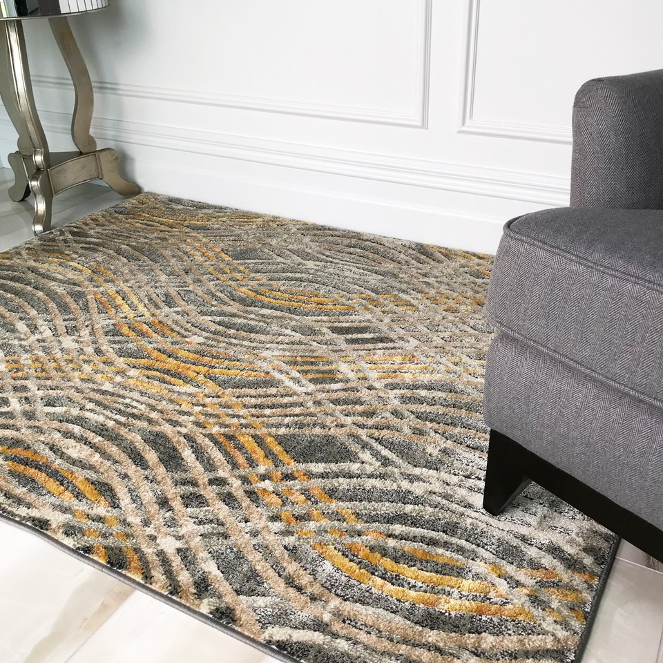 Ochre Mustard Yellow Gold Bright Large Area Rug Rugs for Living Room ...