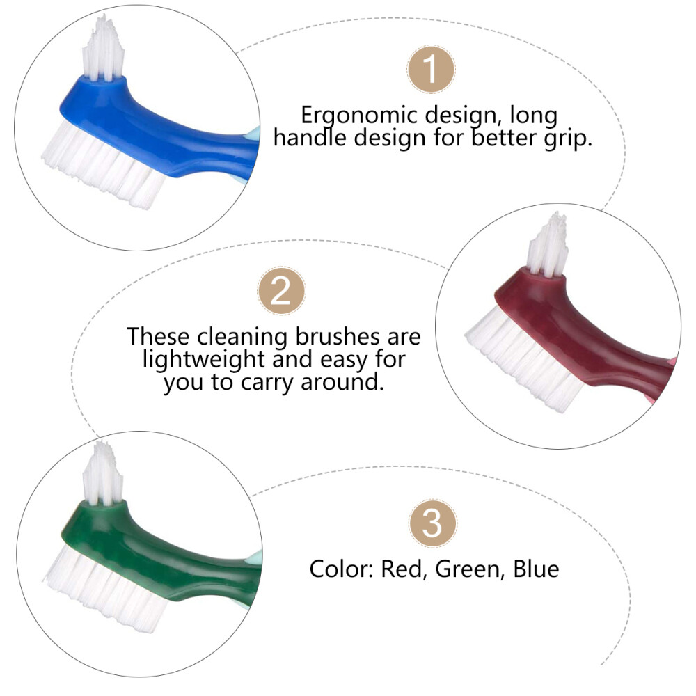 3 Pcs Care Toothbrush False Teeth Fake Cleaner Tool Set | eBay