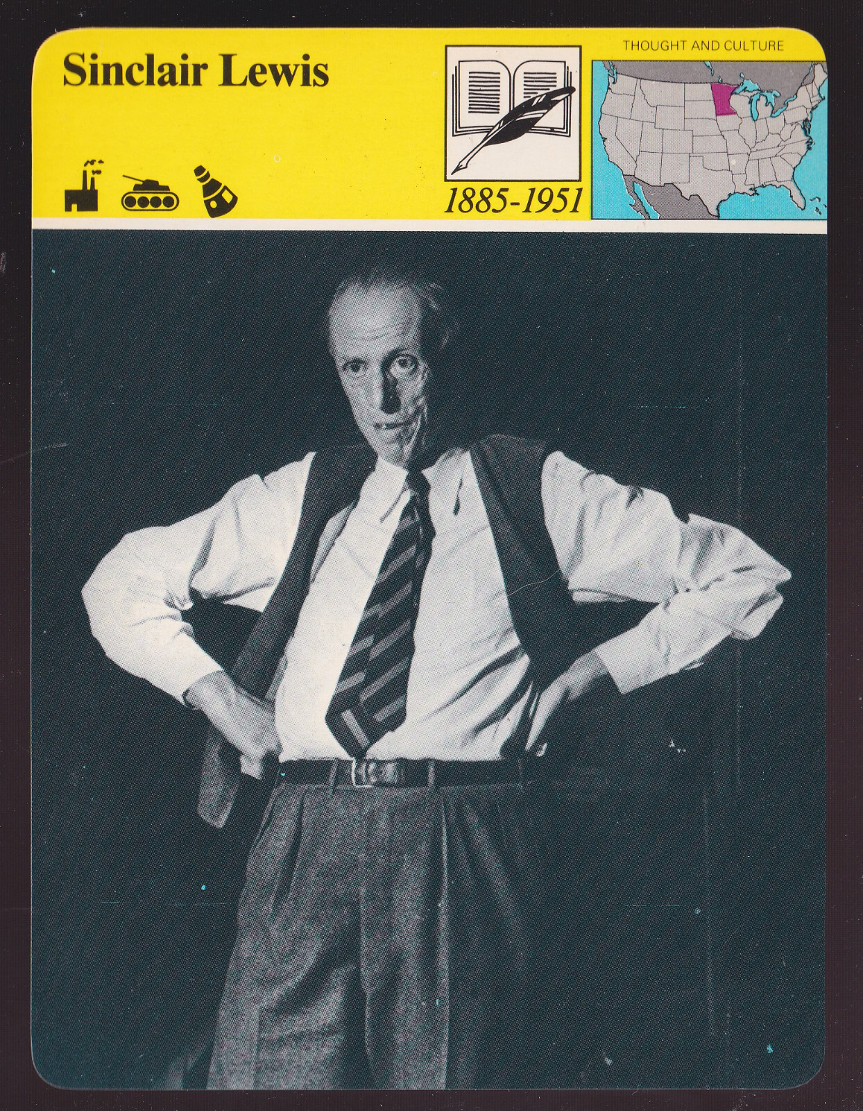 SINCLAIR LEWIS Writer Author Photo Nobel Prize 1981 STORY OF AMERICA ...