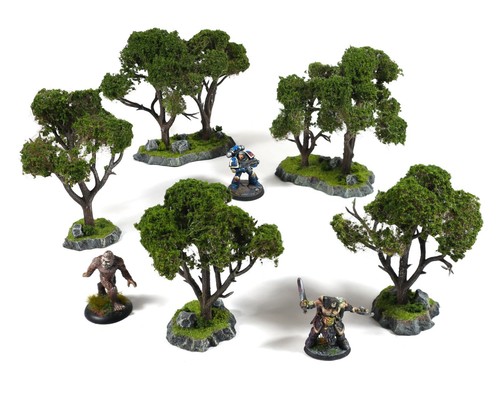 Tree Terrain for TTRPGs & Wargaming 3-5 inches - Handmade Scenery for ...