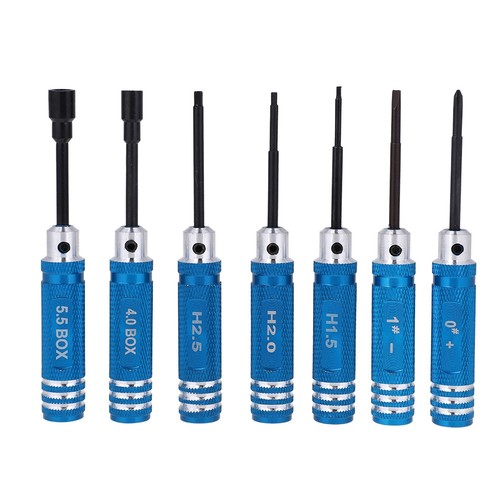 7Pcs Tools Kit Hex Screw Driver Set For Transmitter RC Helicopter Plane ...