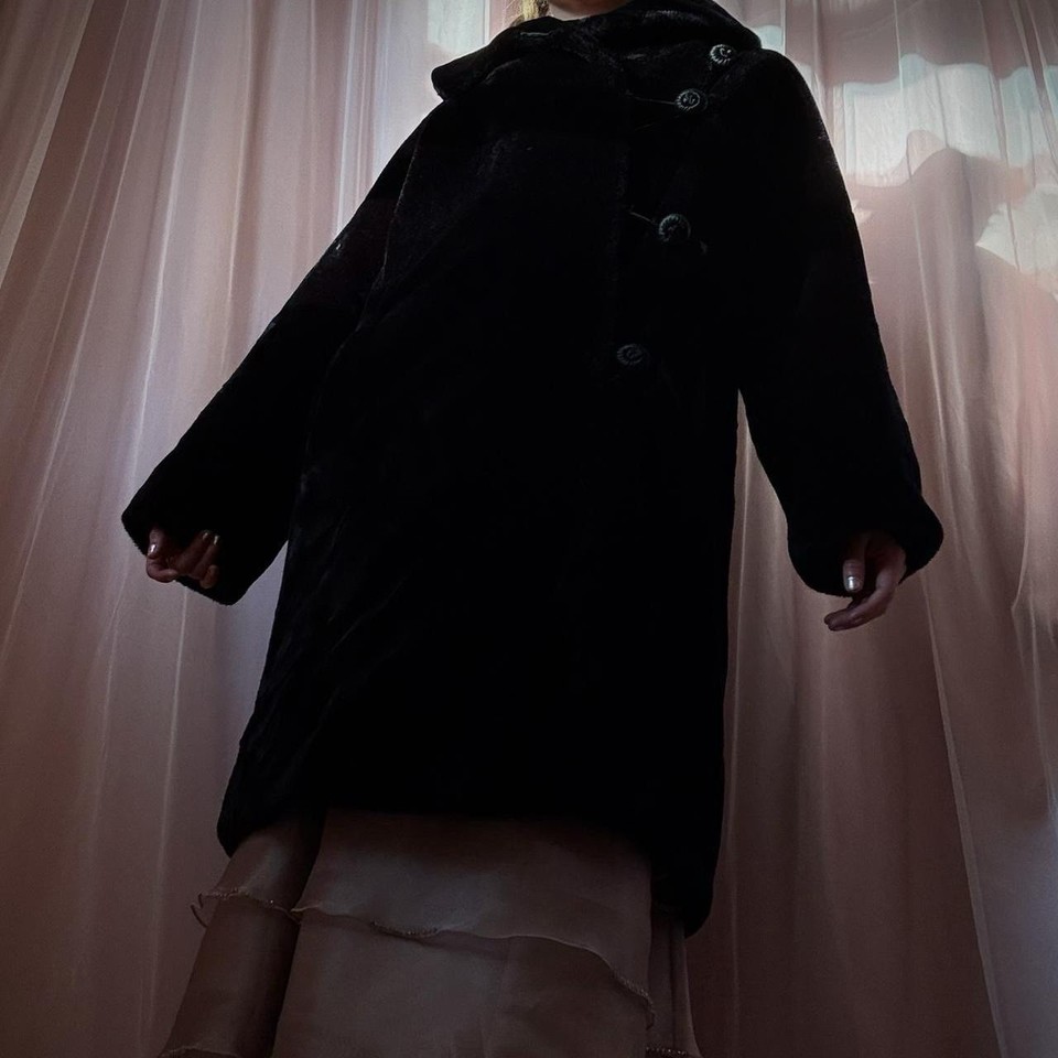 1950s Thick Black Teddy Bear Coat | eBay UK