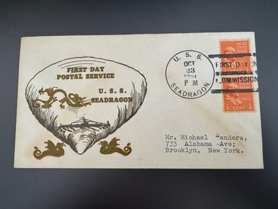 1939 USS Seadragon First Day Postal Service Cachet Cover | eBay