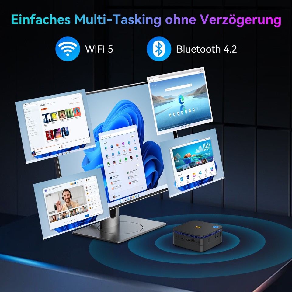 Huidun Mini PC H30 Intel N150 16GB RAM 512GB SSD Windows 11Pro MINI ...