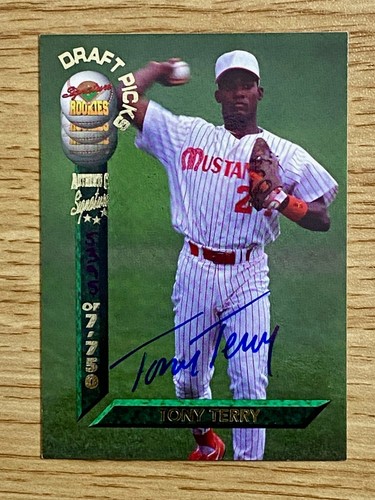 1994 AUTHENTIC SIGNATURE ROOKIES AUTO DRAFT PICKS TONY TERRY /7750 #38 ...