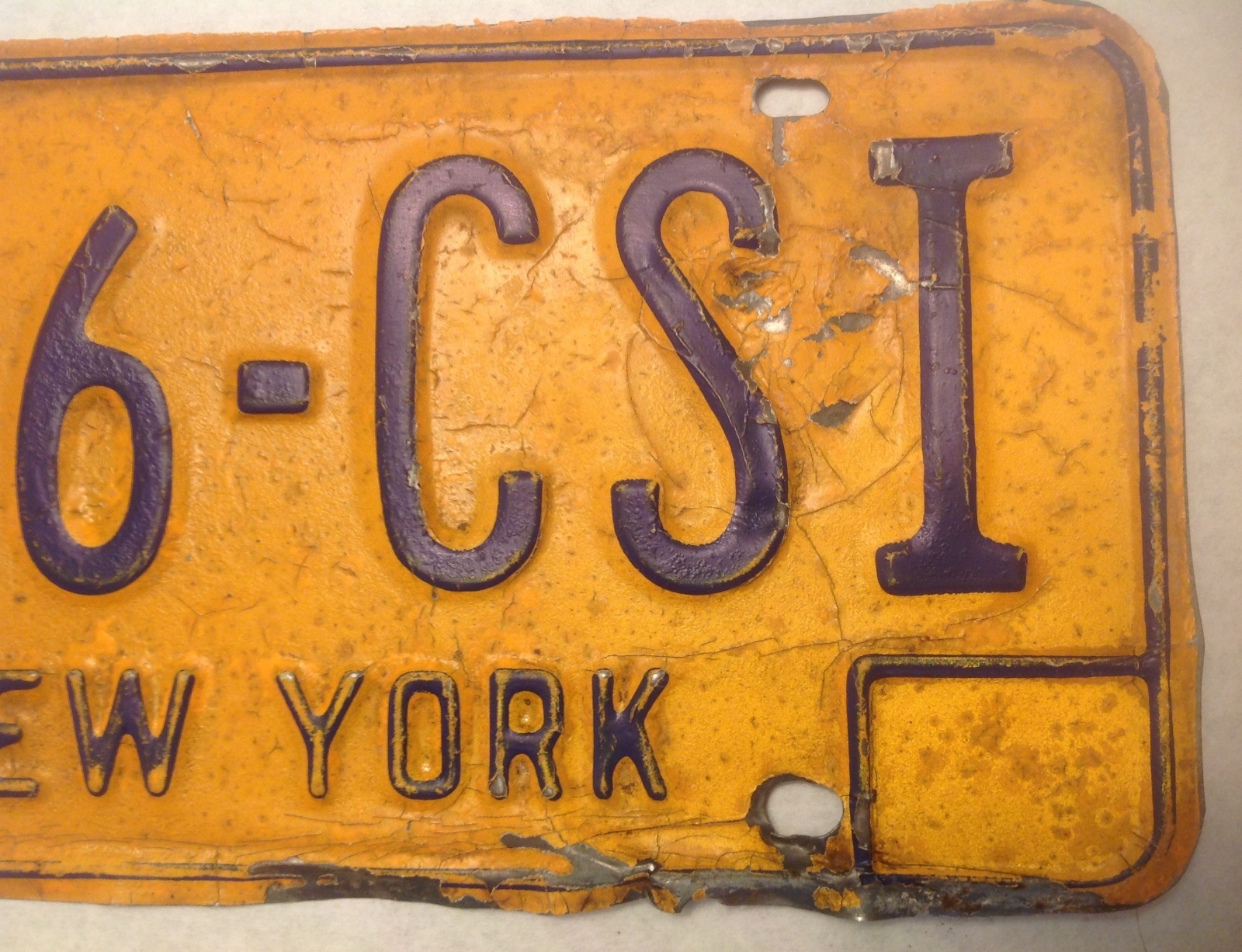 Vintage New York License Plate, 666-CSI Original | eBay