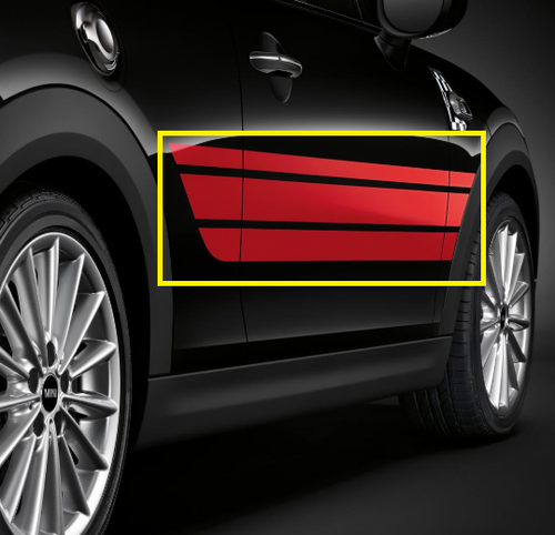 2013-2018 MINI F55 Side Stripe John Cooper Works Red | 51142359449 ...