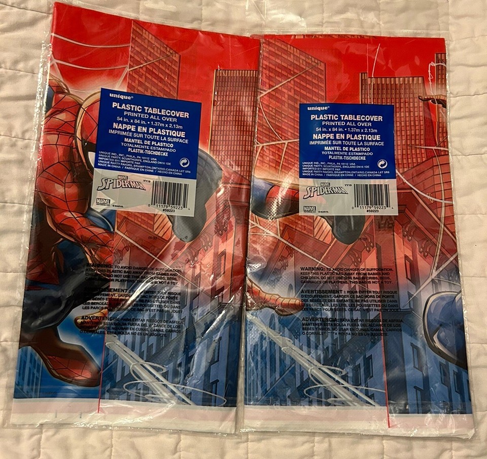 SpiderMan Plastic Table Cover 54x84 Birthday Party Decoration ...