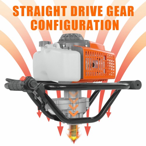 72CC 2-Stroke Gas Powered Earth Auger Post Hole Digger 4'' 6'' 8' 10 ...