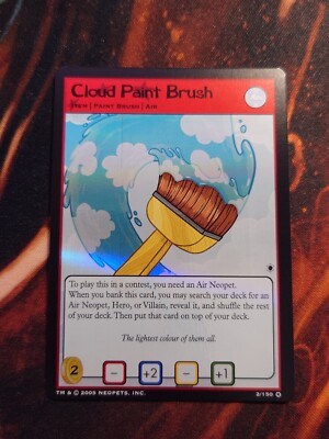 NM Cloud Paint Brush 2/150, Darkest Faerie Ultra Rare, 2005 Neopets TCG ...