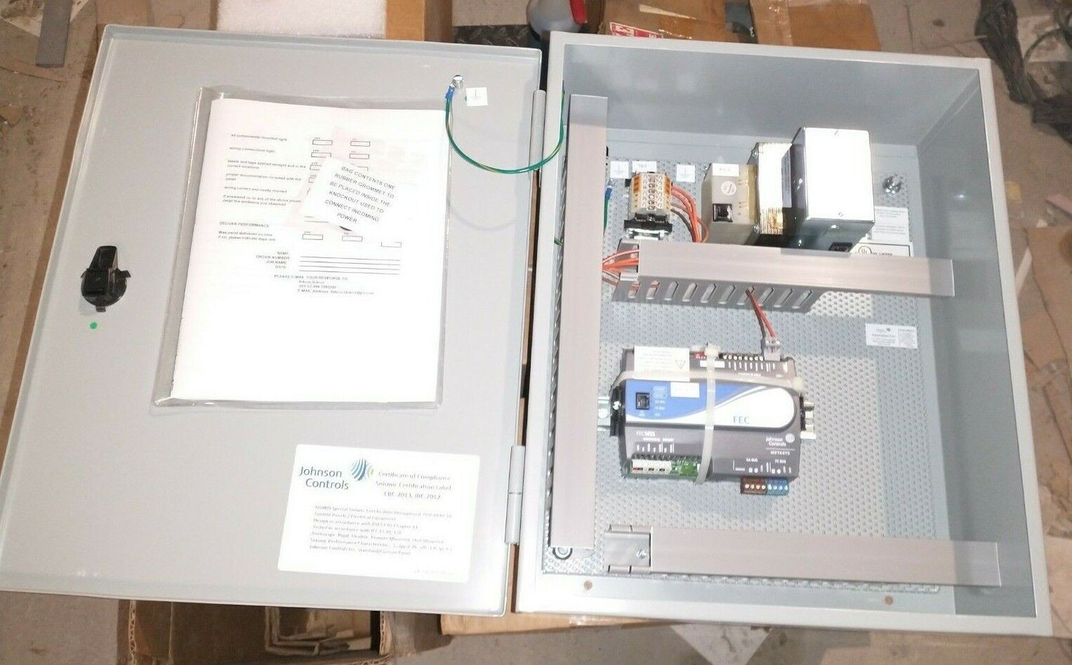 Johnson Controls PAKF00001FH0 With Fec1611-1 Controller 16x20 Panel for ...