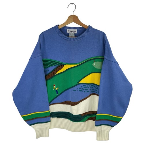 VTG Mac Divots Golf CANADA 3D Knitted Cosby Coogi golfling Style 90s ...