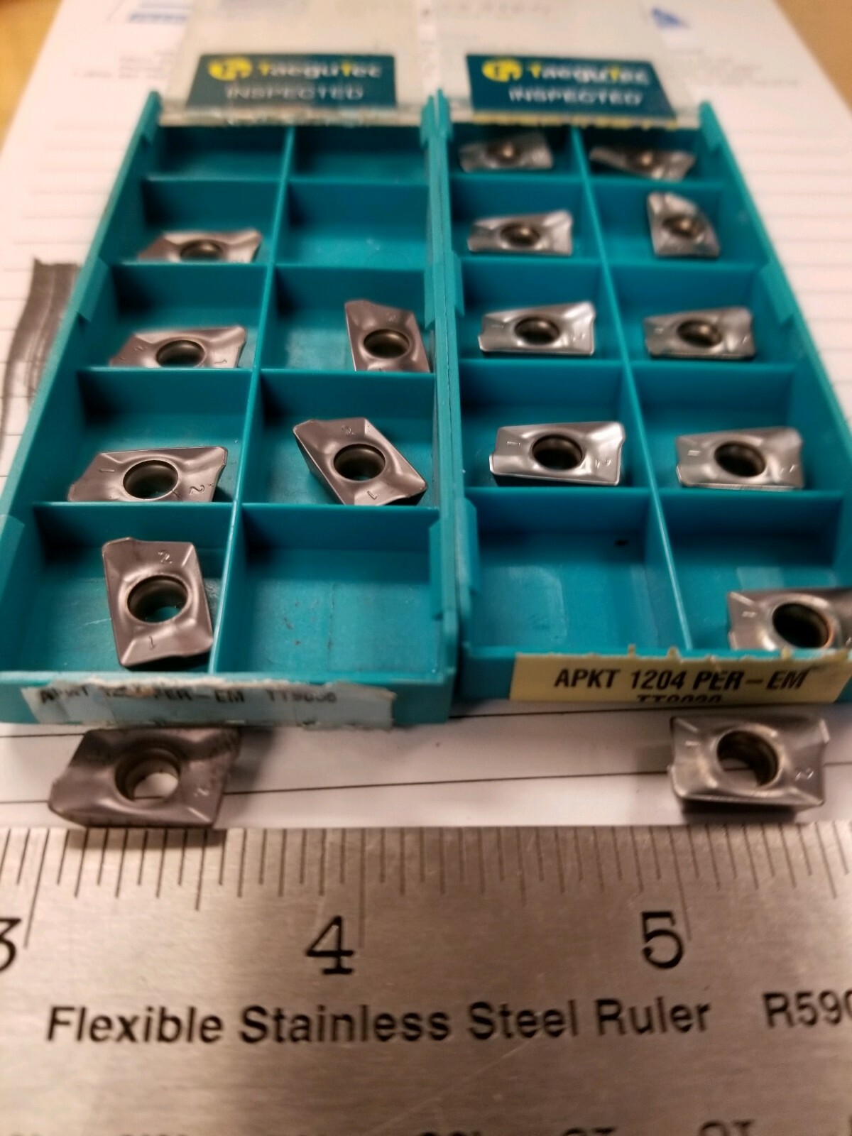 APKT 1204 PER-EM TT9030 ,Carbide Inserts LOT 17 pcs, and APKT1204 PER ...