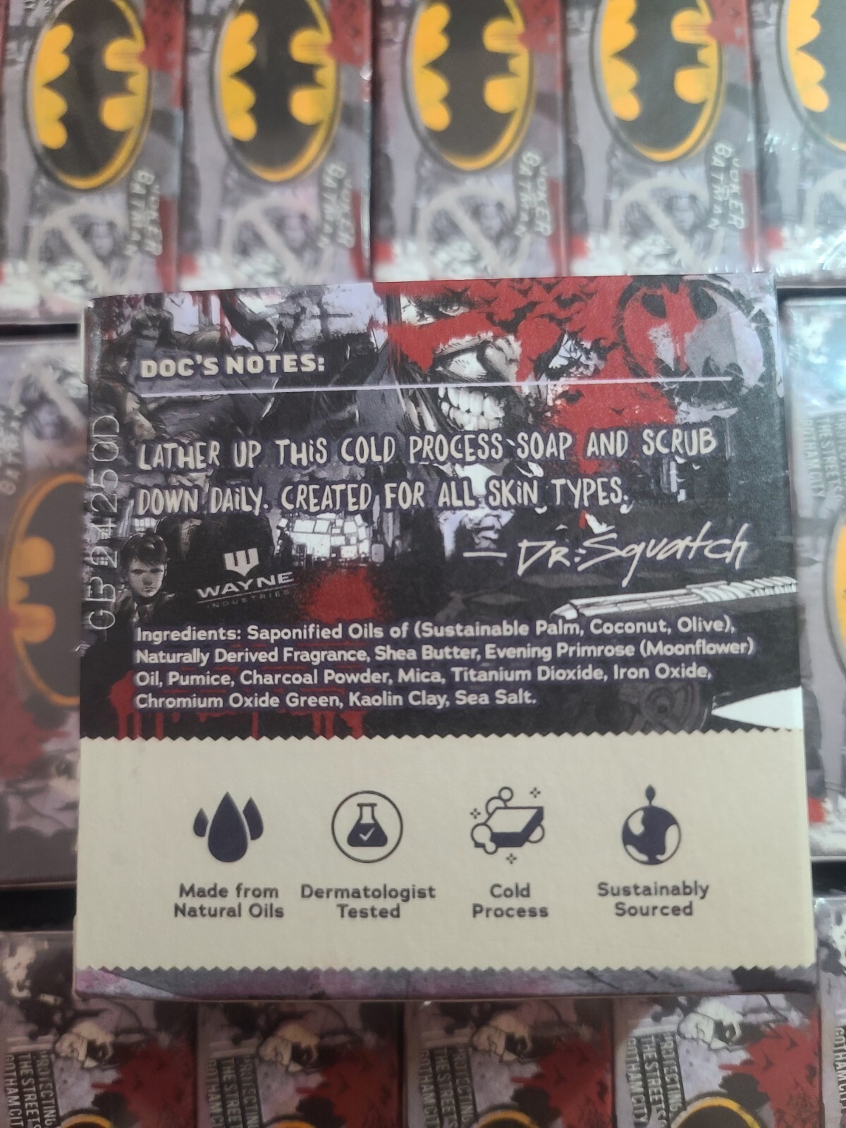 Dr Squatch Soap Dark Knight Scrub DC Limited Edition Medium Grit Brick ...