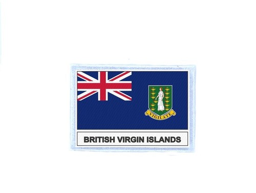 Patch badge iron on glue flag country BVI british virgin islands ...