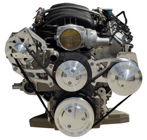 Chevy LS Serpentine Conversion Billet March Includes new water pump ...