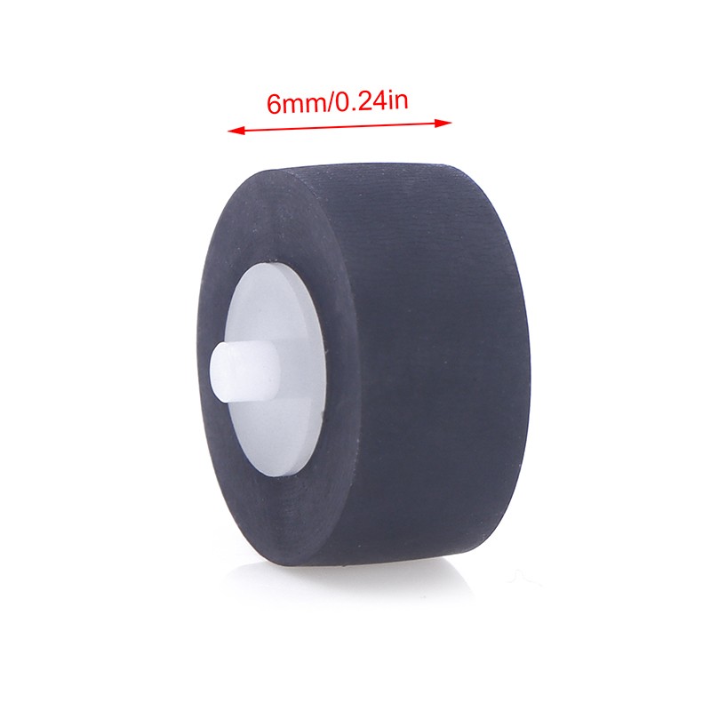 13x6x2mm With Axial Rubber Pinch Roller Belt Wheel Radio Audio ...
