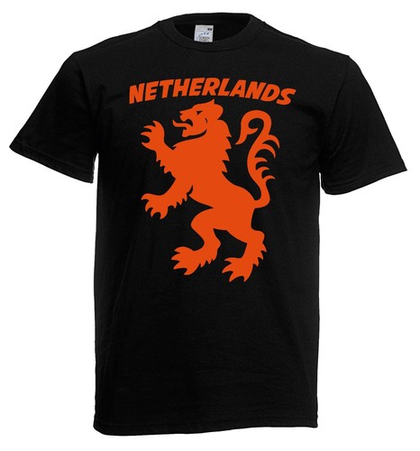 Mens Netherlands Lion Dutch Flag Holland Sports Supporter Unisex Black ...