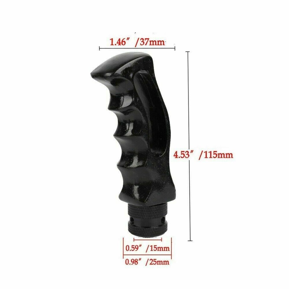 Universal Black Slotted Pistol Grip Handle Manual Gear Stick Shift Knob ...