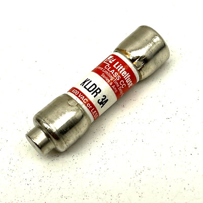 GENUINE Littelfuse KLDR 3A Time Delay Class CC Fuse 3-Amp 600VAC ...