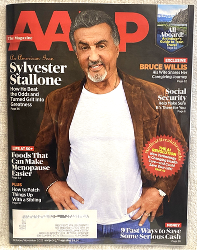 AARP Magazine Sylvester Stallone Bruce Willis October/November 2025 ...