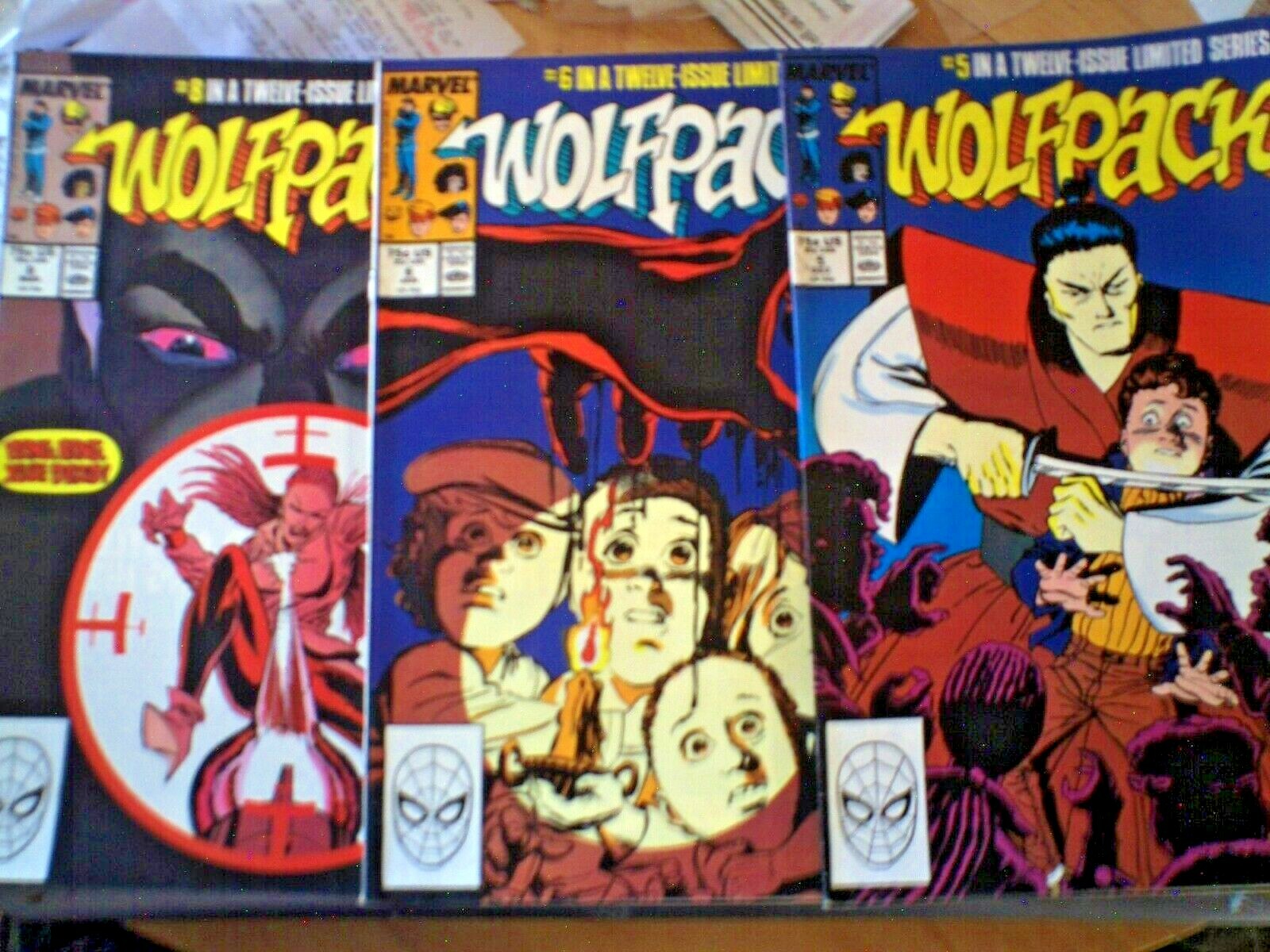 Wolfpack Marvel comics #5 6 8 December 1988 January March 1989 R WILSON K BAKER | eBay UK