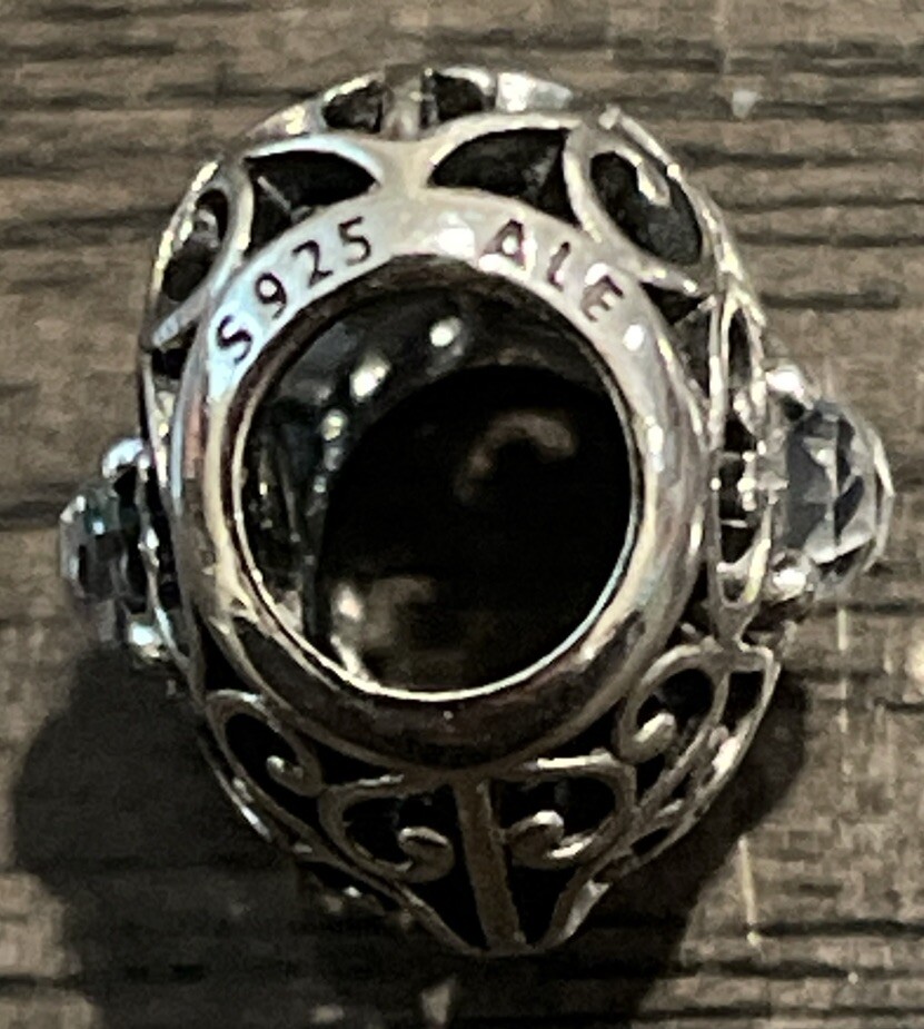 Pandora Sterling Silver April Clear Signature Rock Crystal Heart Bead ...